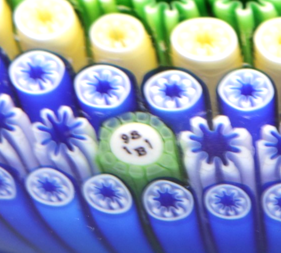 Beautiful BACCARAT Concentric NINE Ring Millefiori Art Glass Crystal ...