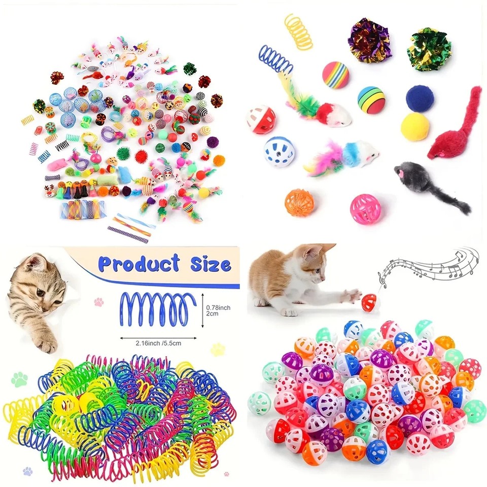 22pcs Pet Kitten Toys Variety Cat Toy Combination Set Cat Toy Funny Cat ...