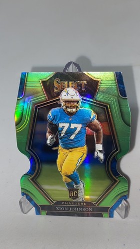 2022 Select Premier Level Zion Johnson RC Rookie Neon Green Die-Cut ...