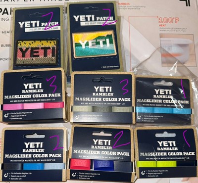 Yeti Rambler Magslider Color Pack LOT-Chartreuse, Blue, Pink & patches ...