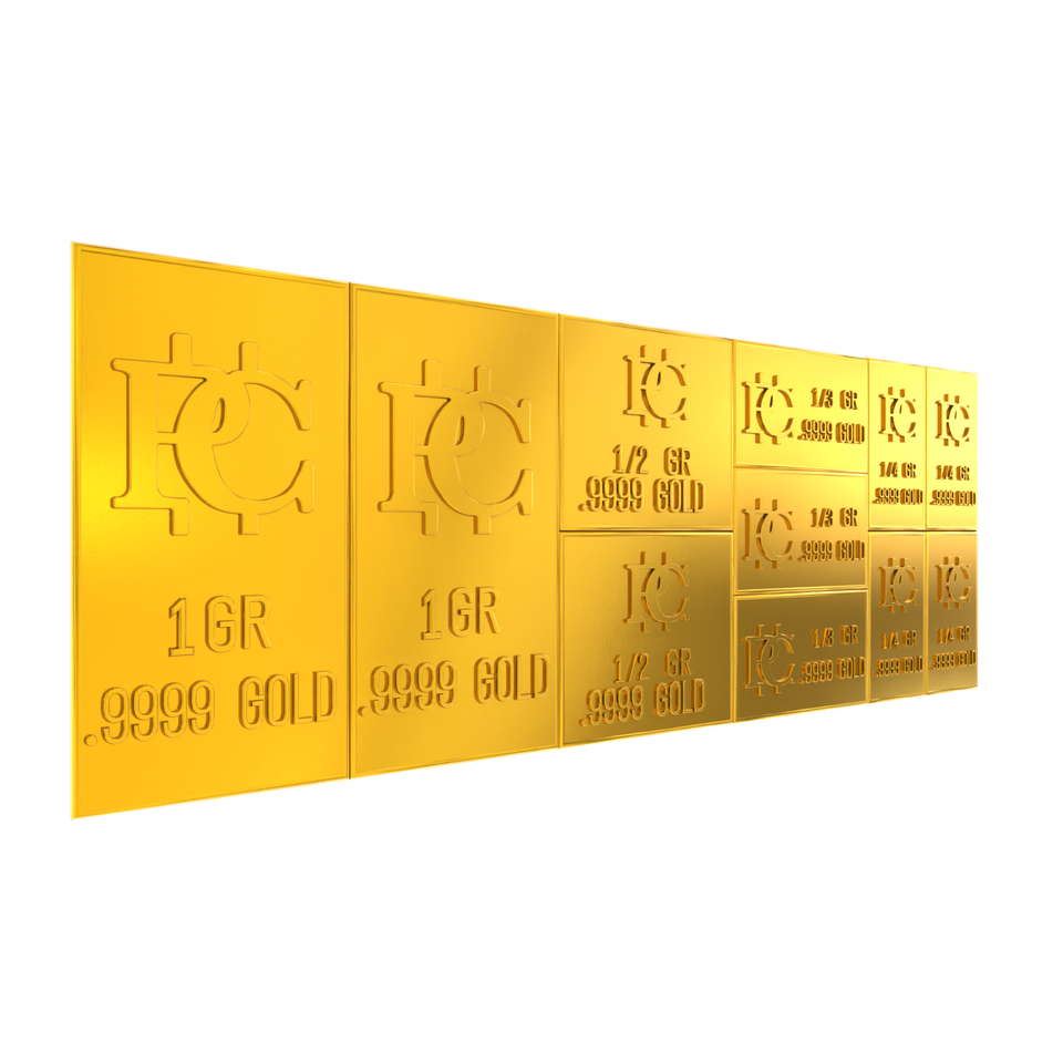 Au Pure Gold Bar That Breaks into 11 Fractional Bars .9999 Gold Bullion ...
