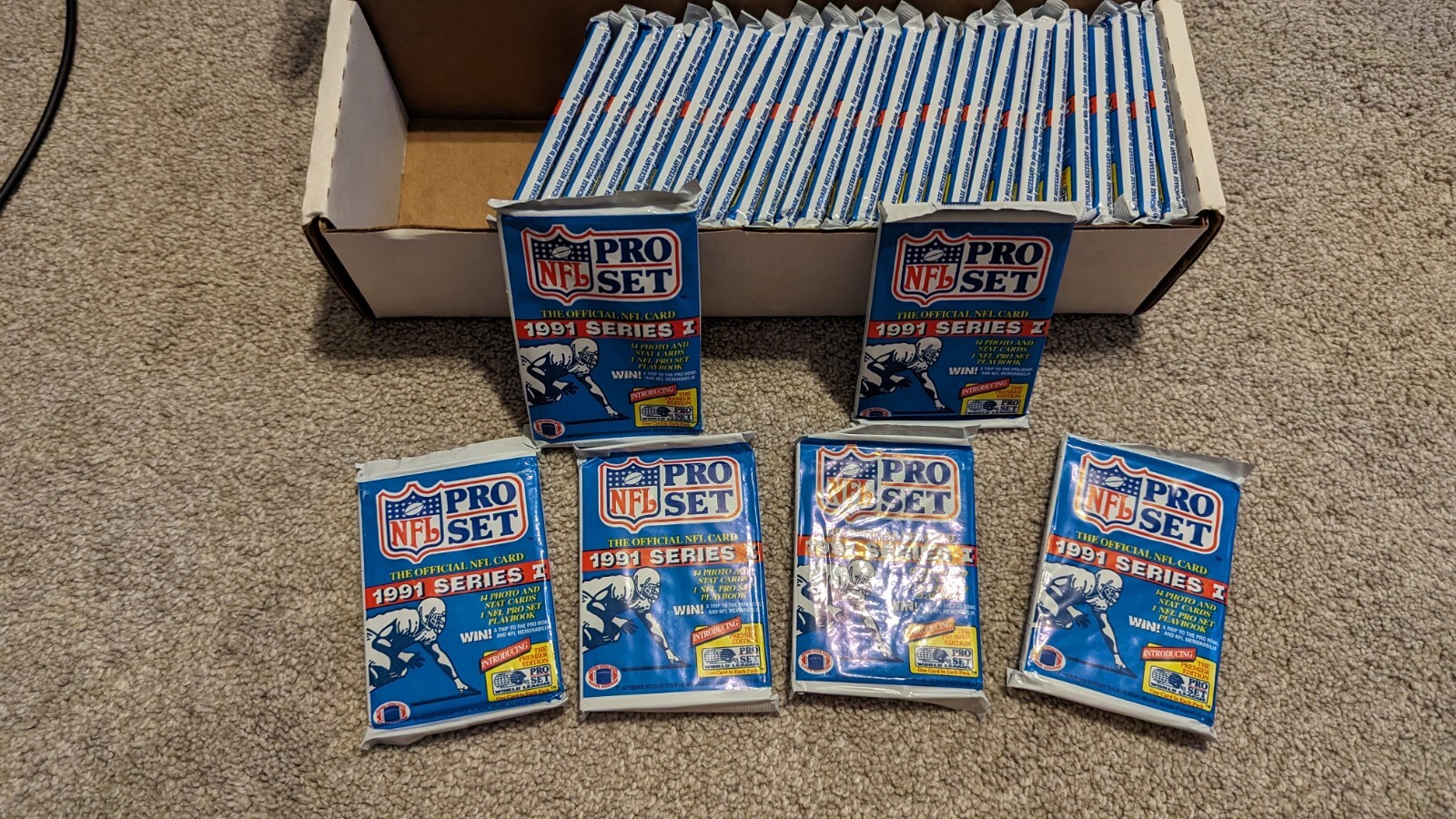 NFL Pro Set 1991 Series 1 Football Card Packs (34 Packs) | eBay