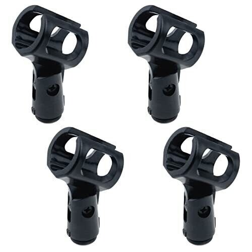 4Pcs Microphone Clip Rubber Flexible Mic Holder Handheld Wireless Mic ...
