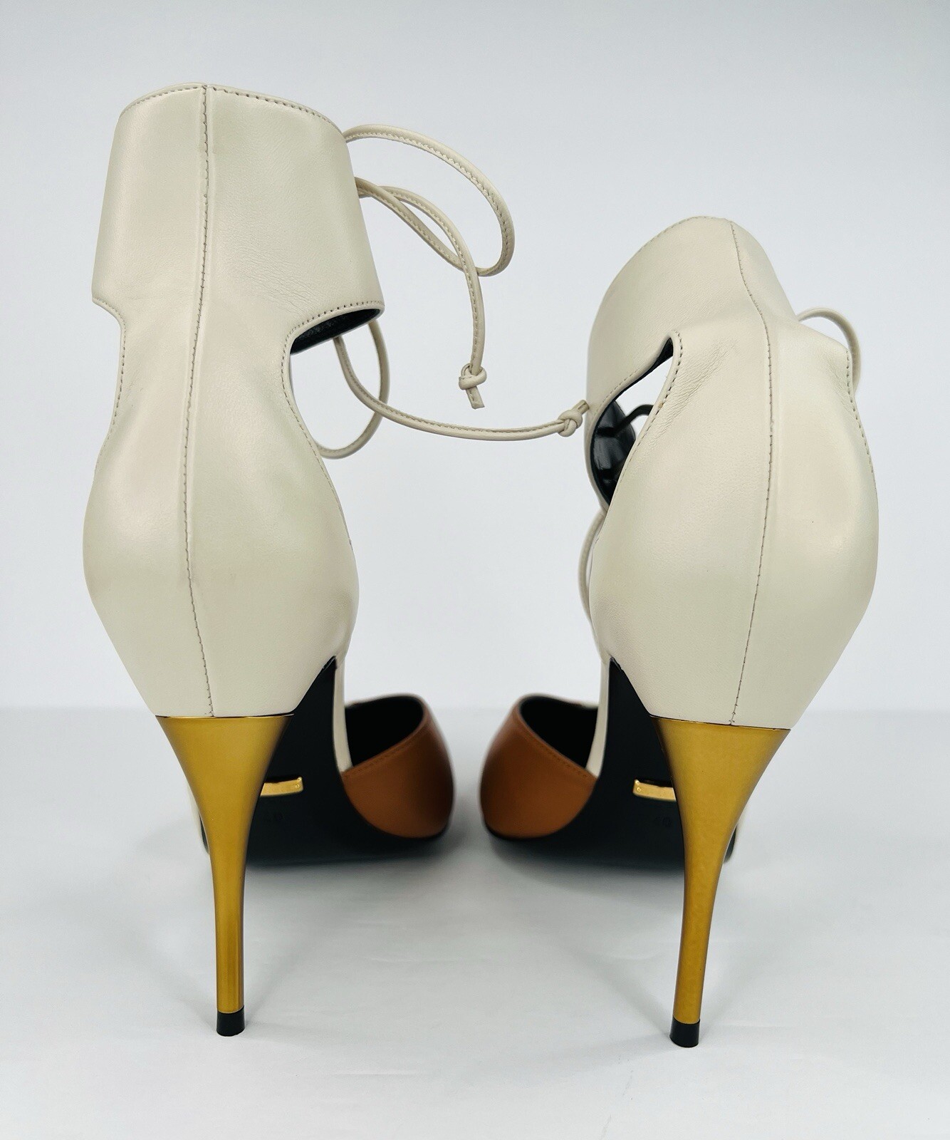 GUCCI Priscilla Nappa Charlotte Ankle Cuff Heel 715146 Pumps Size EU 37 ...