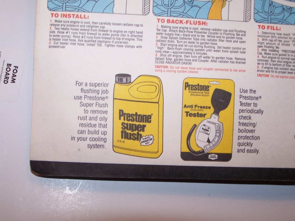 NIP new Prestone Flush ' Fill Kit For Cars With 3/4" I D Heater Hose | eBay