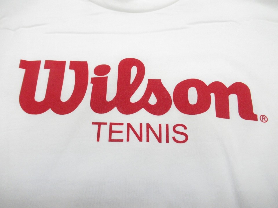 WILSON "WILSON TENNIS" T-SHIRT SOFT POLY / COTTON BLEND (WHITE/RED ...