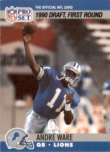 1990 NFL Pro Set Andre Ware Detroit Lions #675 | eBay