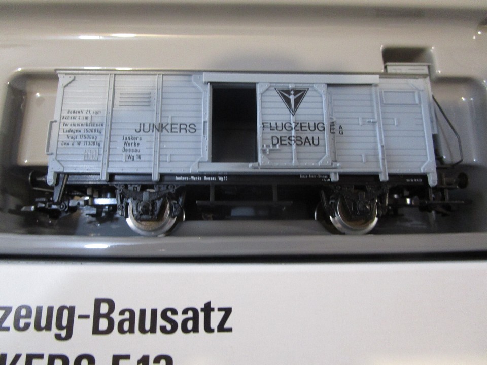 HO Scale Junkers Train Set (Loco, 5 cars, Junker Airplane, & More) by ...
