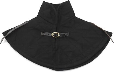 HANDMADE KNIGHTS DURABLE COTTON PADDED COLLAR MEDIEVAL GARMENT BLACK ...