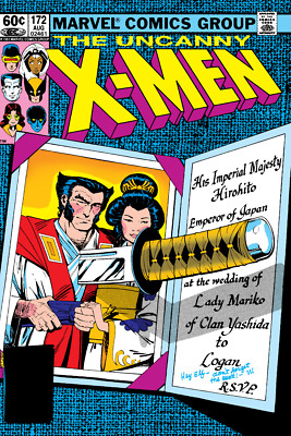 The Uncanny X-Men Issue 172 Poster Logan Wolverine Lady Mariko Wedding ...