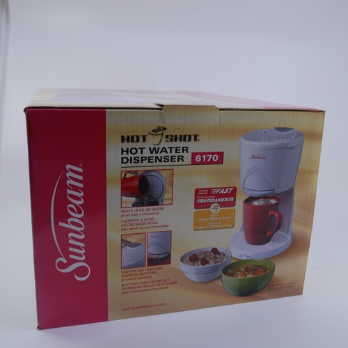 Sunbeam Hot Shot 6170 Hot Water Dispenser 16oz Fast Heating White New ...