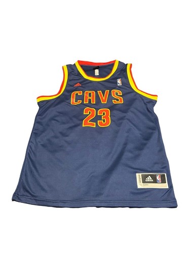 Cleveland Cavaliers Lebron James NBA Jersey Size L Navy Blue Maroon #23 ...