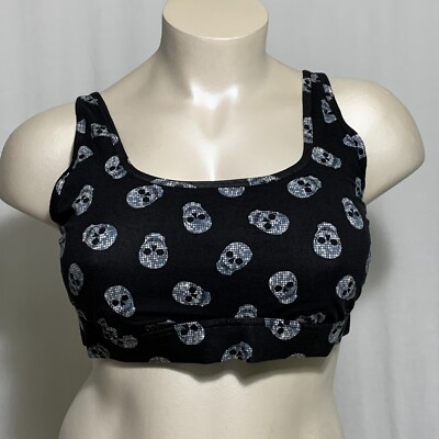 Torrid Bralette Bra Wireless Square Neck Pixel Skull Halloween Plus 3 ...