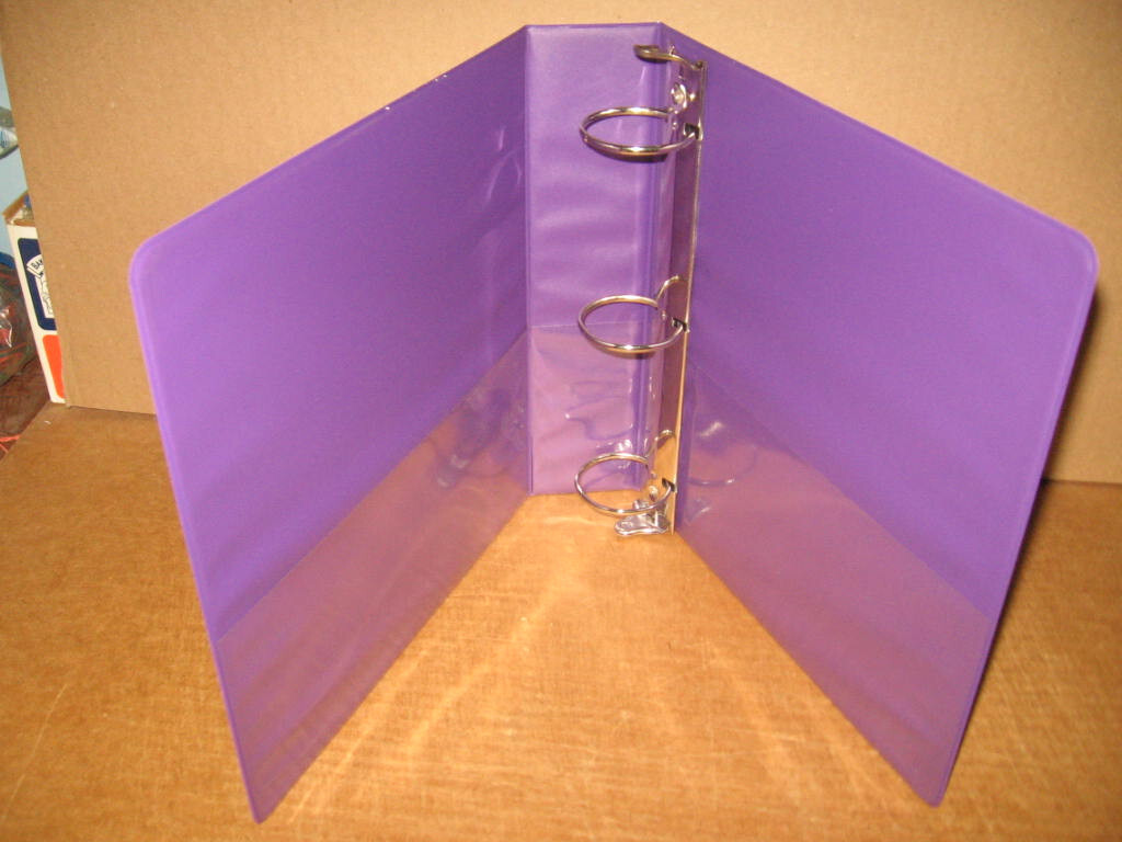 American Thermoplastic Lot of 2 Purple Clearview Binders 3 Ring, 2 inch ...