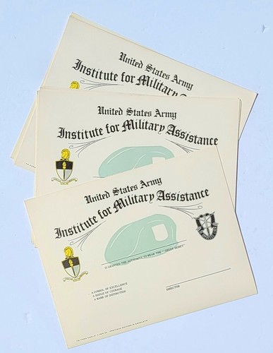 15 Original US Army SPECIAL FORCES GREEN BERET Documents FB FORM 1885-R ...