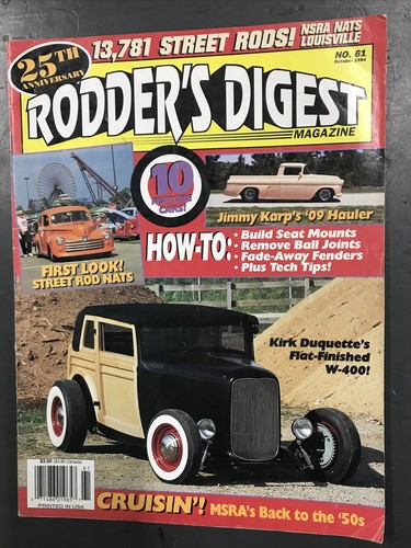 RODDER'S DIGEST MAGAZINE OCTOBER 1994 #61-25TH ANNIVERSARY-FLAT ...