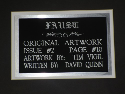 Tim Vigil Faust # 2 Page 10 Original Art David Quinn Framed With ...