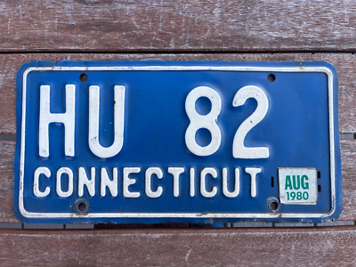 1980 CONNECTICUT License Plate HU 82 | eBay