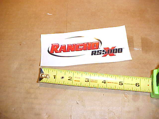 1) *NEW* "Rancho" RS5000 Shock Absorber Sticker/Decal 5-1/2" x 2-1/2 ...