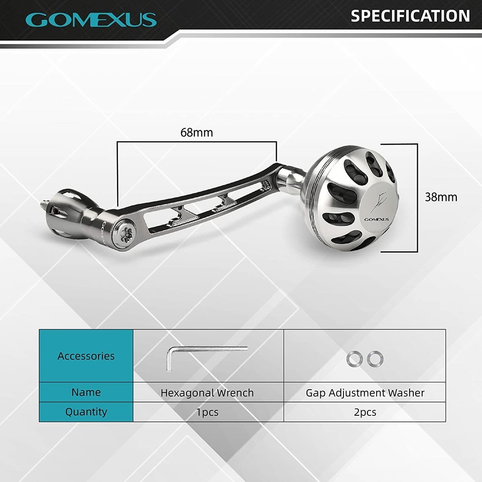 GOMEXUS Power Handle for Shimano Stradic FL Stella 21 Nasci Spinning ...