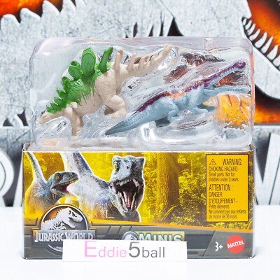 🦖 NEW MATTEL JURASSIC WORLD DINO MINIS SARCOSUCHUS & KENTROSAURUS WAVE ...
