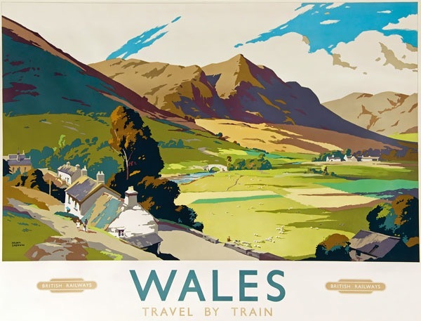 TX435 Vintage British Wales By Train Railway Retro Travel Poster A2/A3 ...