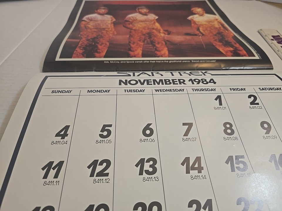 VINTAGE 1984 STAR TREK STARDATE CALENDAR EUC | eBay
