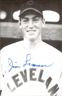 Jim Lemon Indians d. 2006 Signed 3x5 Repo Postcard 178557 | eBay