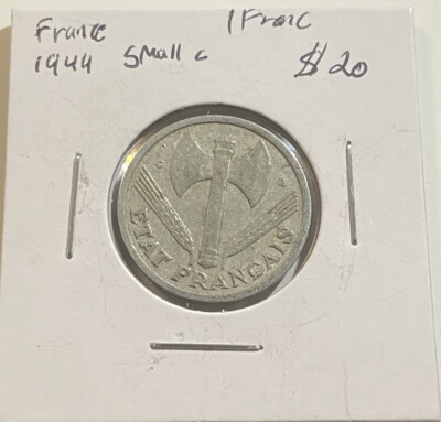 France 1944 1 Franc - Small "c". | eBay