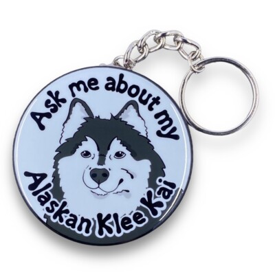 Alaskan Klee kai Keychain Ask Me About My Dog Key Ring Accessories ...
