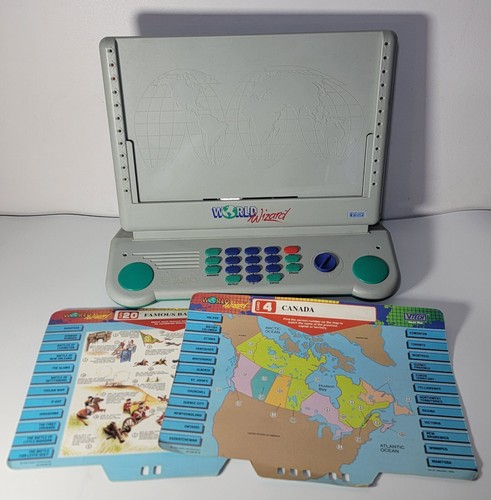 Vintage 1992 VTech World Wizard Educational Learning System W/ 2 Cards ...
