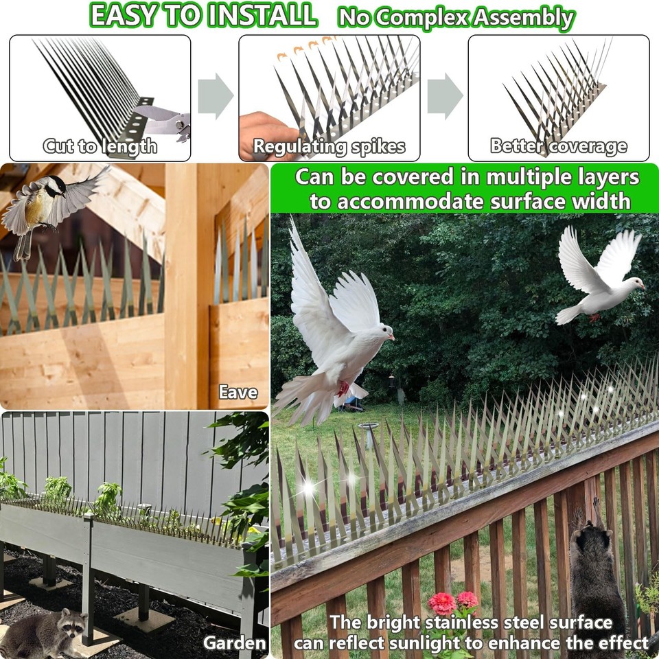 Bird Spikes, Outdoor Squirrel Spikes, Squirrel Baffles for Bird Feeder ...