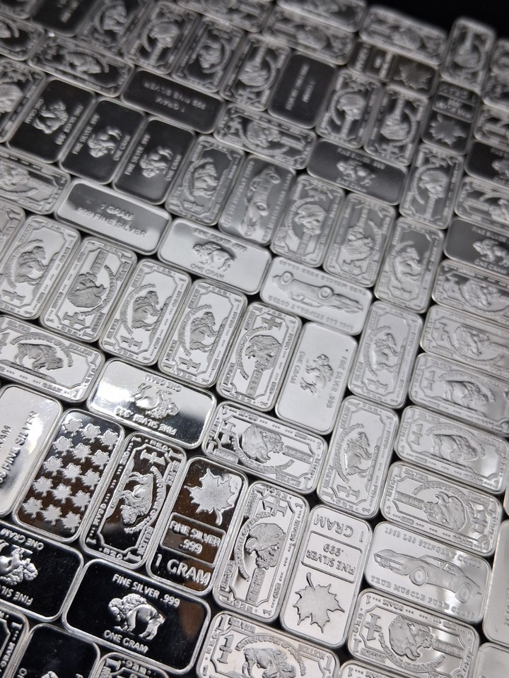 200x PURE .999 Fine Silver Rounds & Bars Mix Bullion Estate Lot Amazing ...