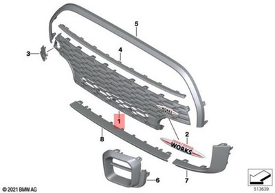 Genuine Mini Cooper JCW One F55 BRACKET PDC SENSOR CENTER FRONT ...