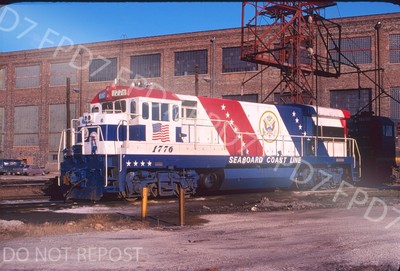 ORIGINAL SLIDE SCL Seaboard Coast Line R/W/B U36B 1776;Bedford Pk.,IL;Nov.1977 | eBay