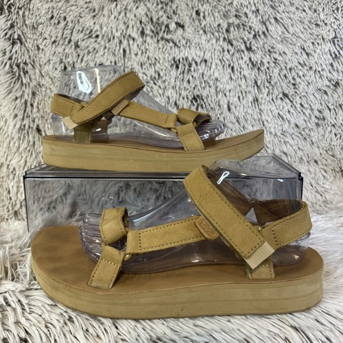 Teva Leather Midform Tan Strappy Sandals Comfort Hiking Size US 10 | eBay