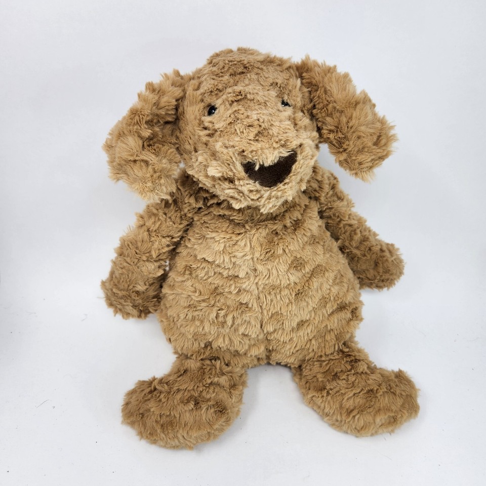 14" JELLYCAT FUDDLE WUDDLE LIGHT BROWN PUPPY DOG LATTE STUFFED ANIMAL ...