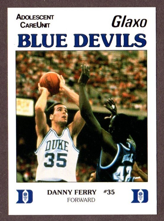 1987-88 ADOLESCENT CAREUNIT DUKE BLUE DEVILS DANNY FERRY #35 | eBay