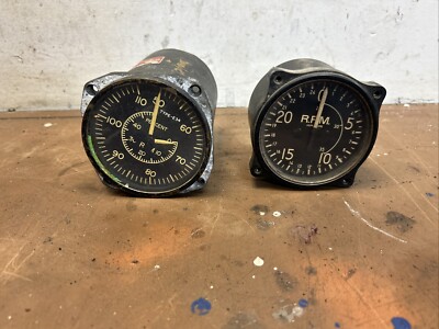 General Electric GE Jet Turbine Engine RPM Gauge Tachometer & Military ...