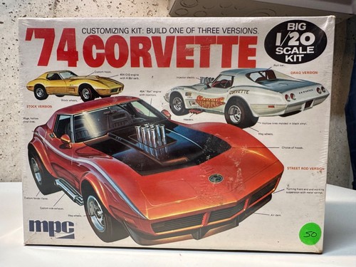 Ultra Rare!!! 74 Corvette MPC Large Scale 1:20 Model Kit#1-7430 ...