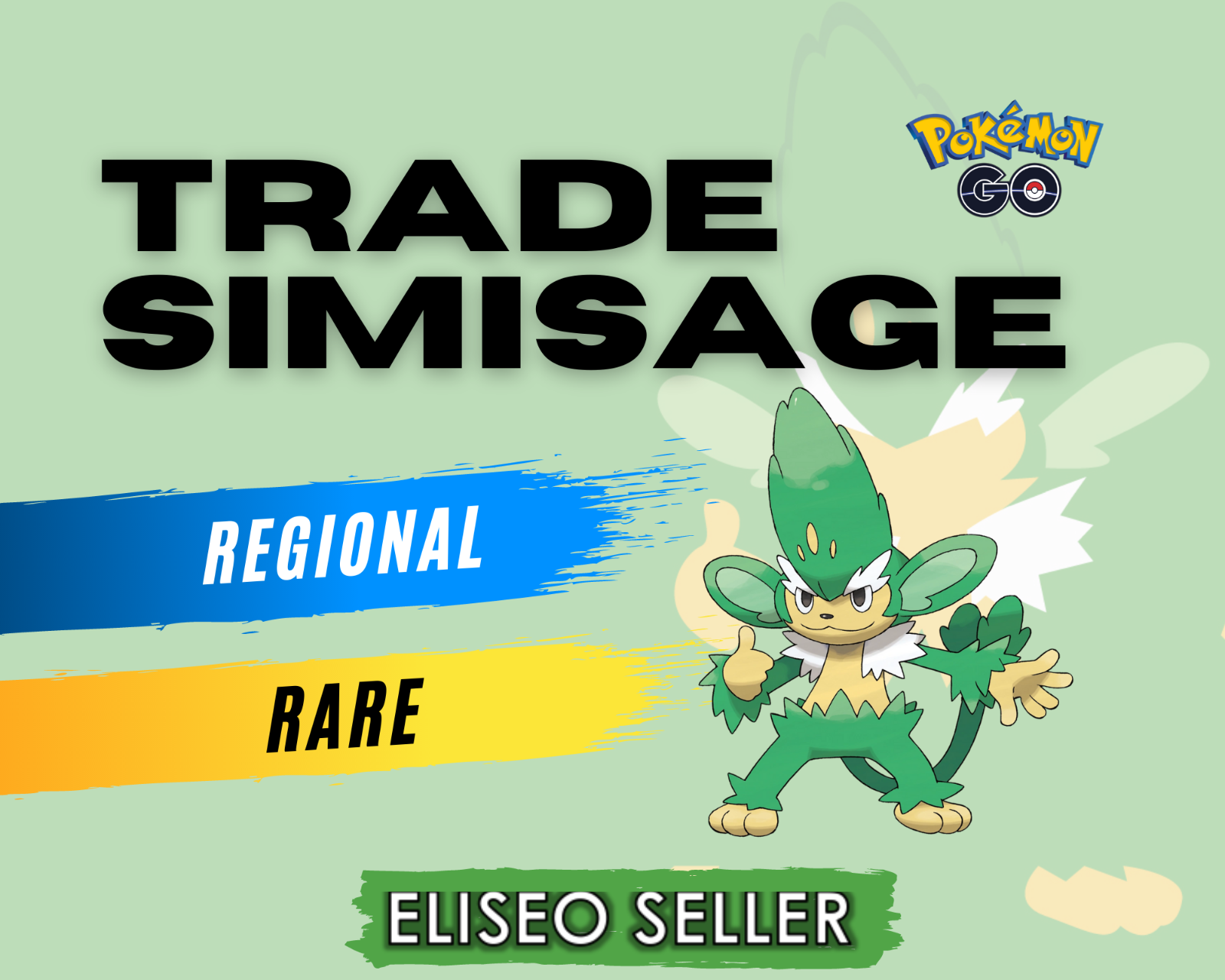 Pokemon Simisage GO - Regional Unova | eBay