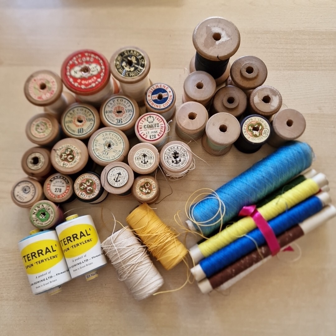 Old Thread Spindles Sewing Spool' Furniture Considered Folk Art