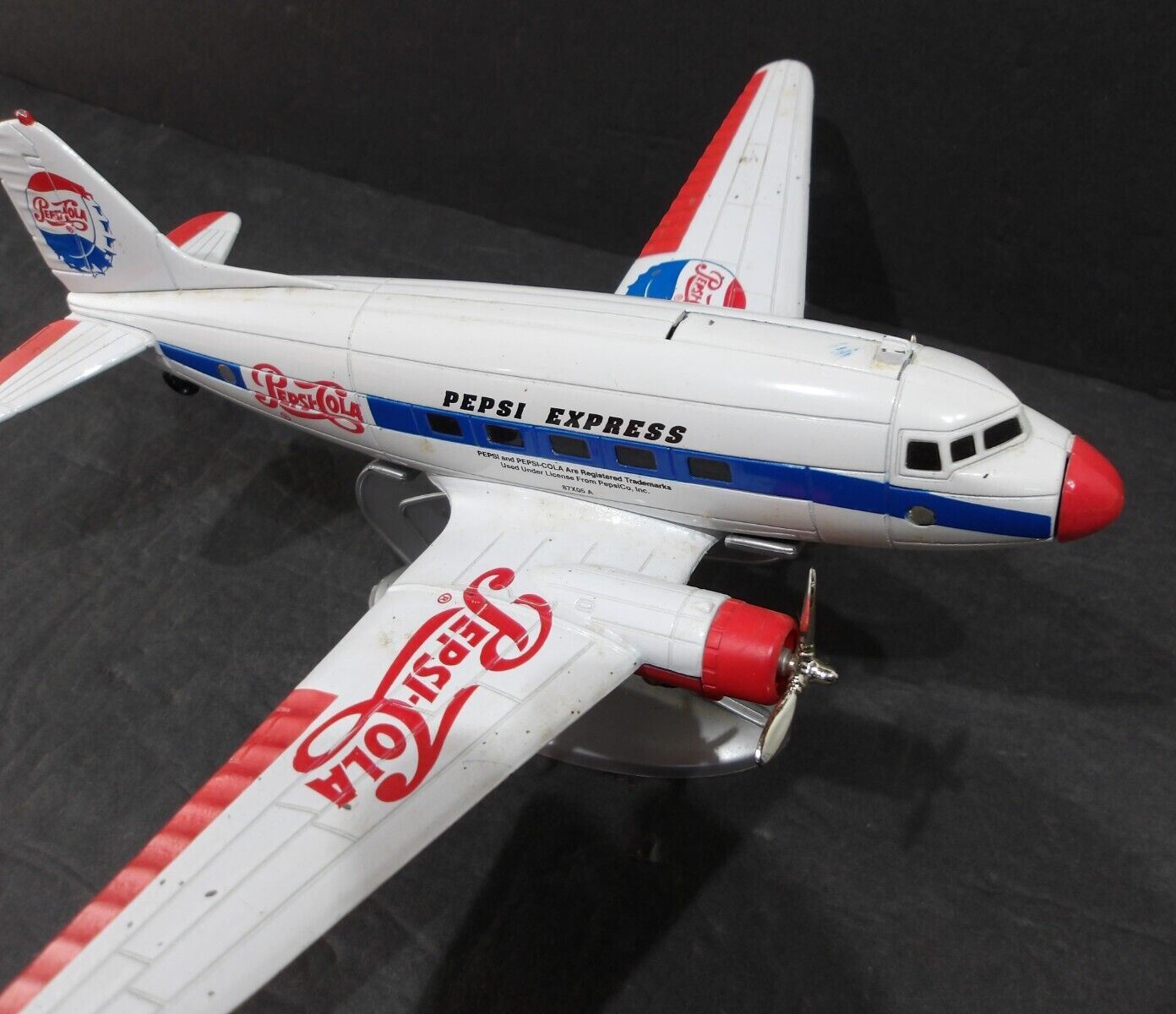 Vtg. Pepsi Express Airplane Die Cast Model & Coin Bank Pepsi-Cola ...