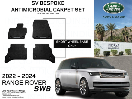 RANGE ROVER SV (SWB) BESPOKE ANTIMICROBIAL CARPET MATS (DEEP PILE ...