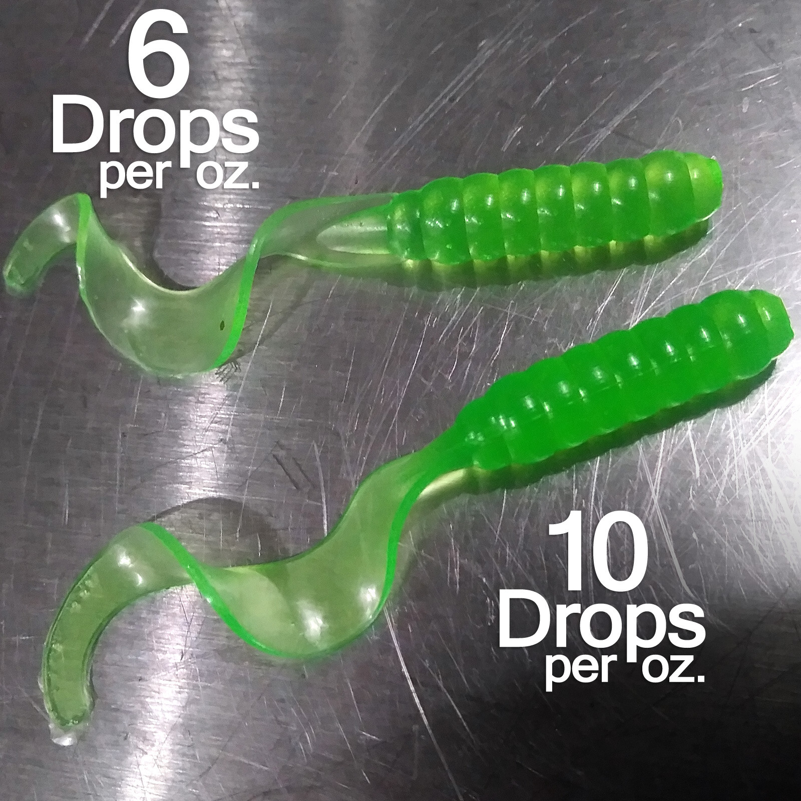 NEW 1 OZ. NEON GREEN Essentials Dye Color Fishing Soft Plastic Bait ...