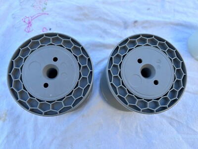 2, Plastic Wire Spools, ROUND, ~ 5" Diameter, 5" High, 3" Bore Diameter ...