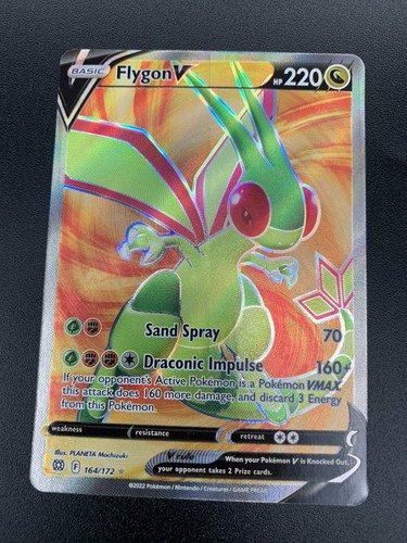 Flygon V 164/172 Full Art Ultra Rare Pokemon SWSH Brilliant Stars 2022 ...