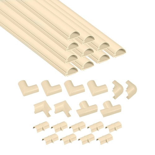 157in Cord Cover Kit Selfadhesive Wire Hiders Paintable Cable Raceway ...