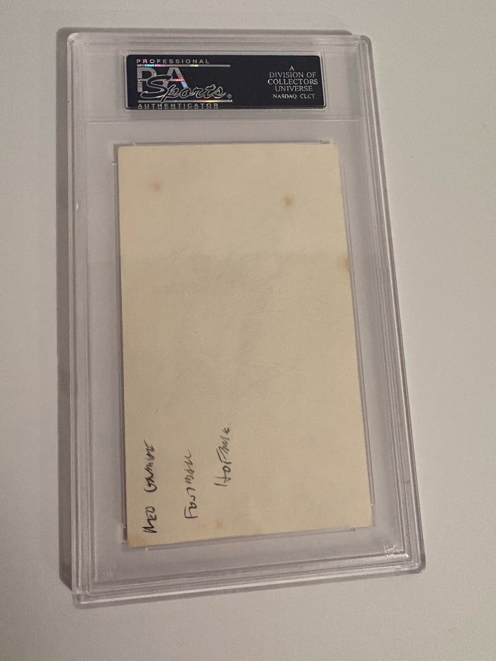 PSA DNA Red Grange Signed Index Card Auto HOF Bears Autograph | eBay