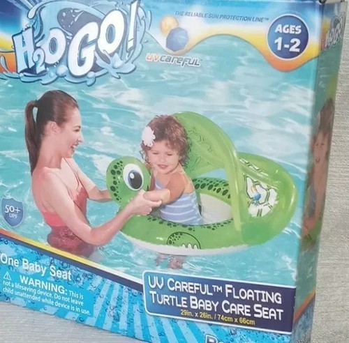 Swimming Pool Float Kids H2OGO With Shade Ages 1-2 Size 29"x26" New | eBay